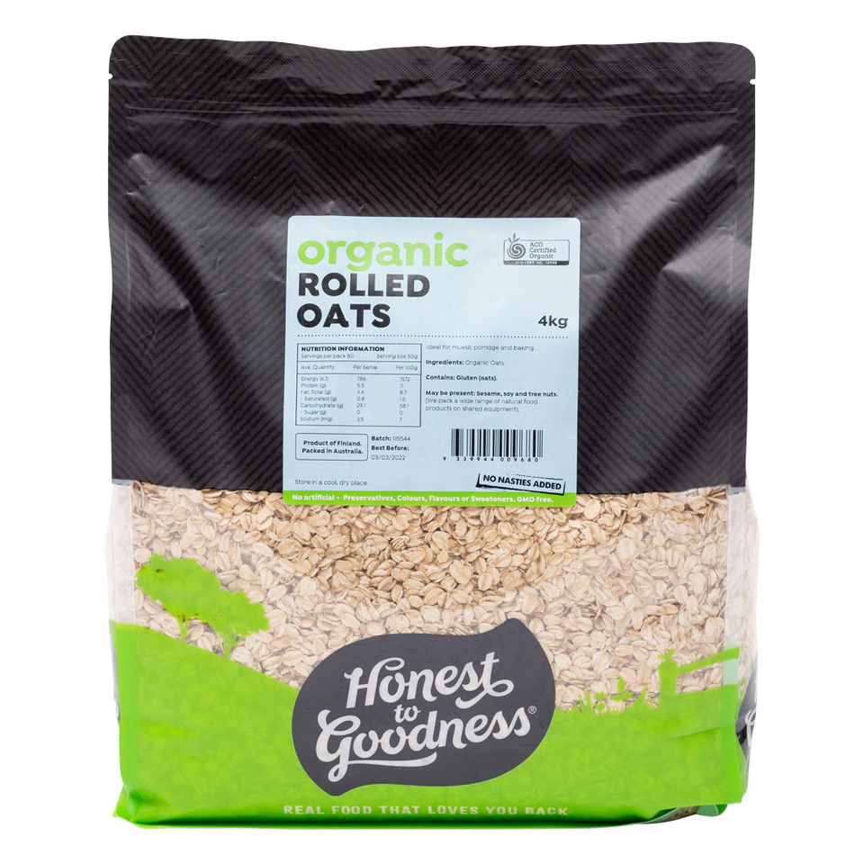 Organic Wholegrain Rolled Oats 25KG | Bulk | Finland Origin
