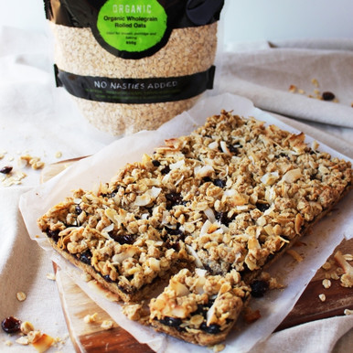 Oaty Cranberry Slice | Honest to Goodness Organic Recipe