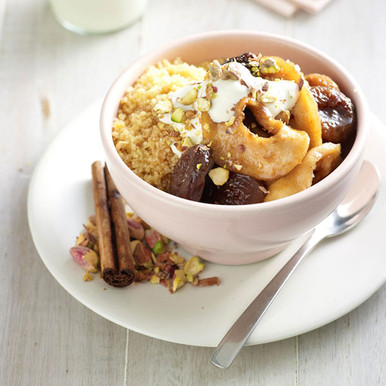 Dried Fruit Compote with Orange Couscous | Organic Recipe