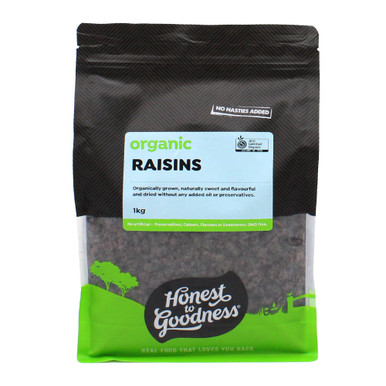 Organic Australian Raisins 1KG | Honest to Goodness