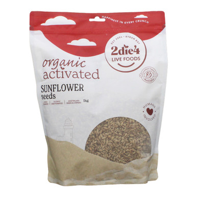 Activated Organic Sunflower Seeds 1KG | 2die4 Live Foods Australia