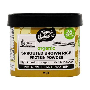 Organic Sprouted Brown Rice Protein Powder 150g | Honest to Goodness