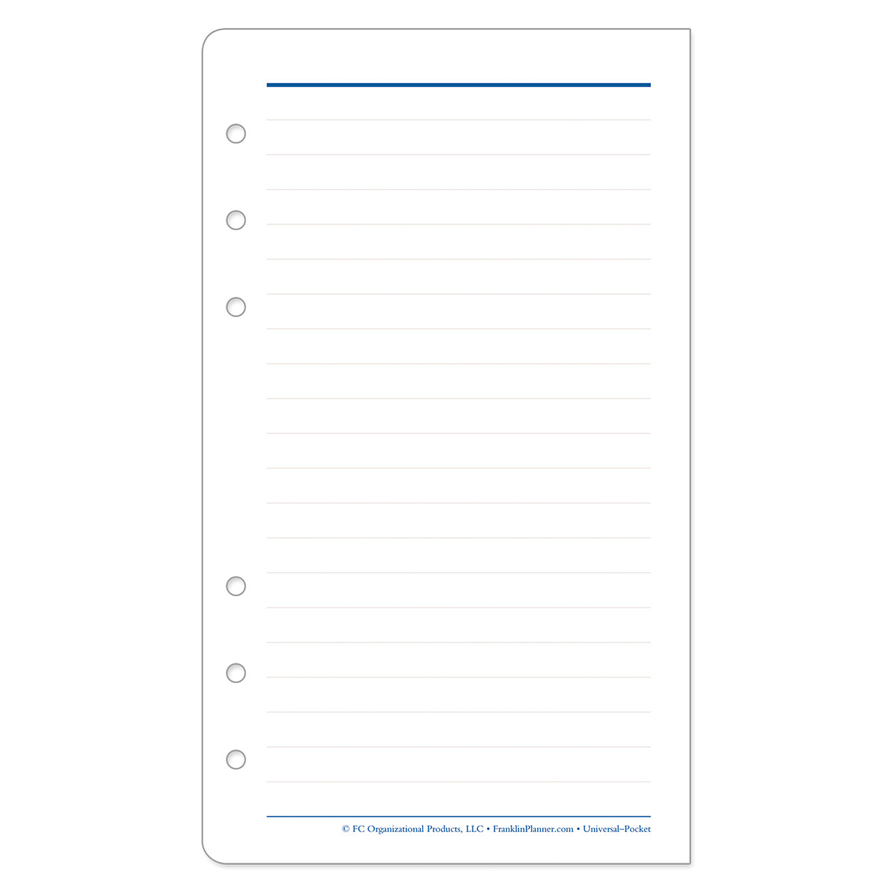 Wide Lined Pages - Franklin Planner