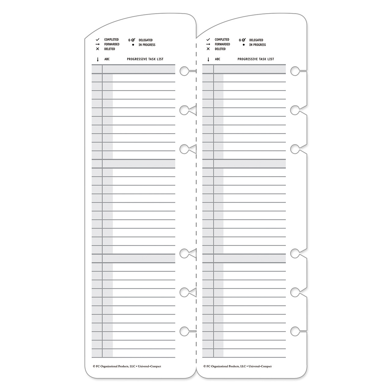 Progressive Task List - Franklin Planner