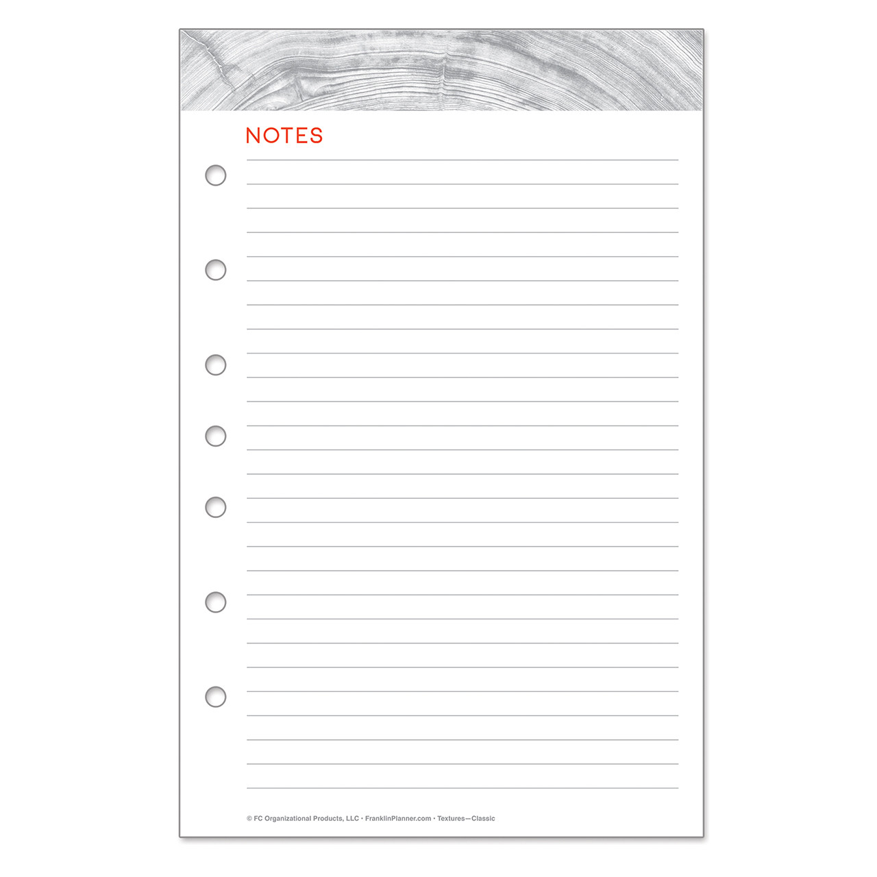 Textures Lined Notepad Franklin Planner