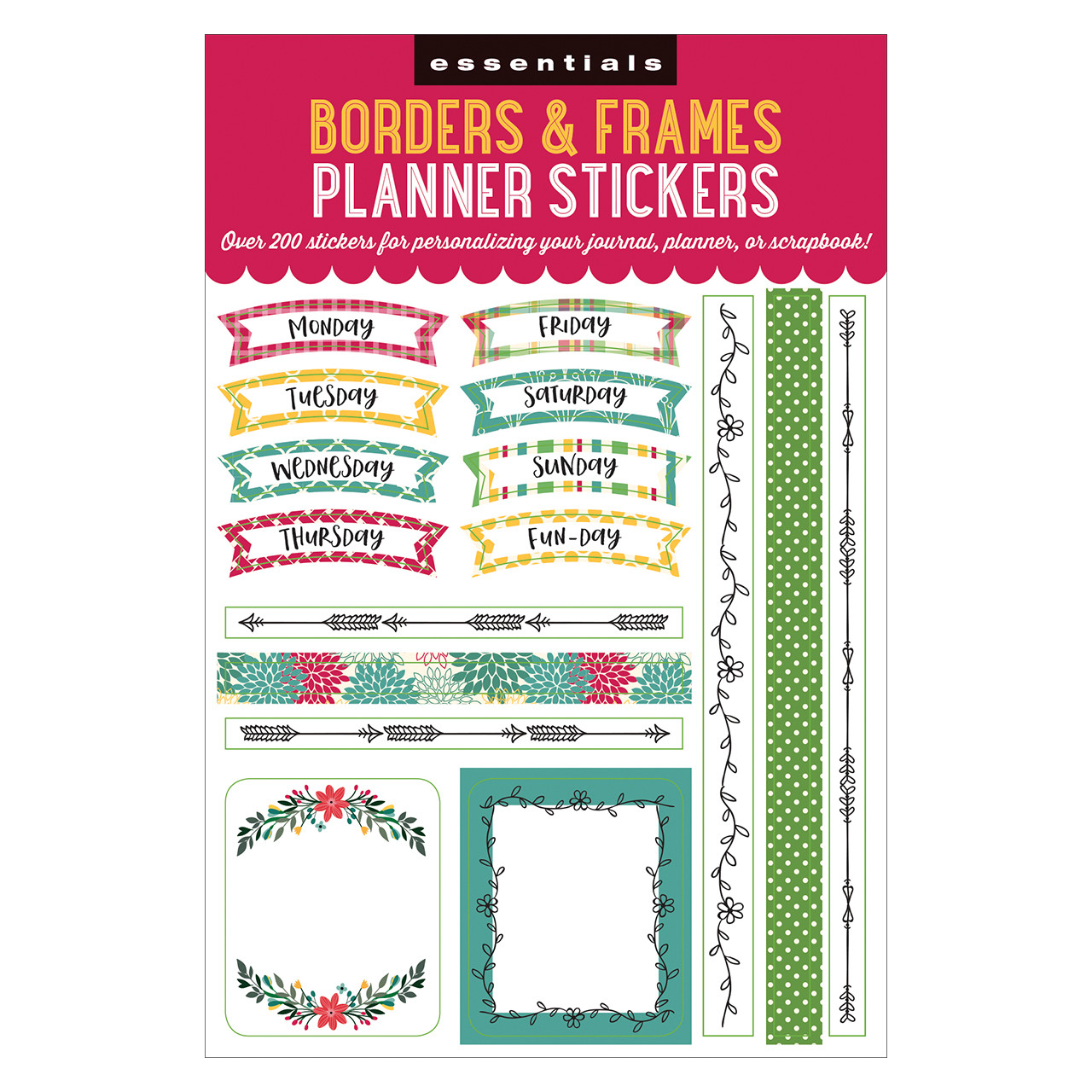 Essentials Borders & Frames Planner Stickers - Franklin Planner
