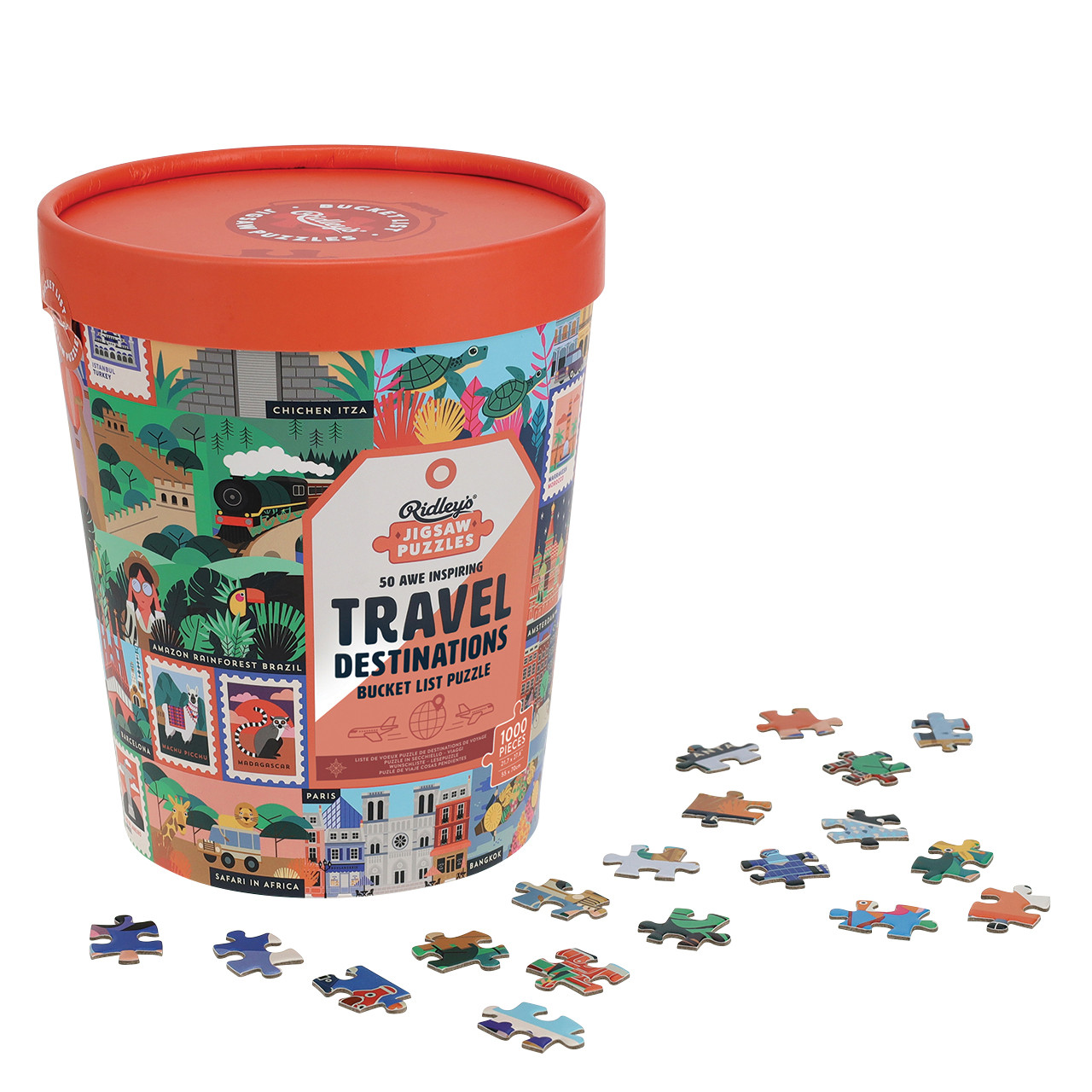 50 Awe-Inspiring Travel Destinations 1000 Piece Puzzle