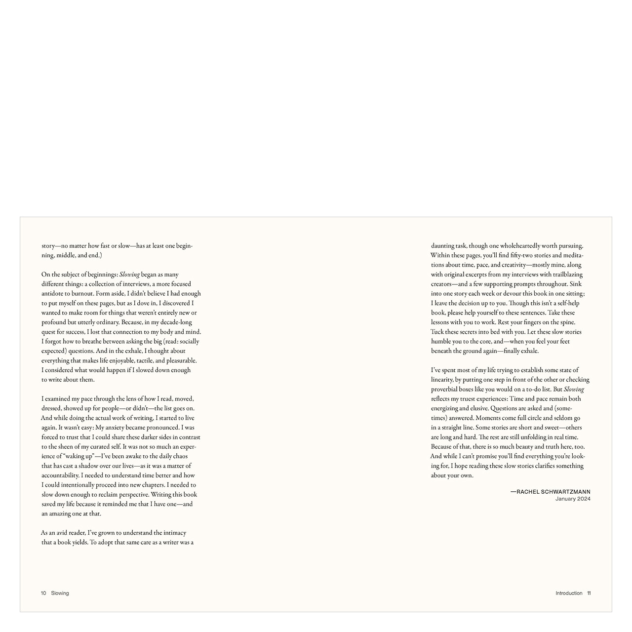 Slowing Hardcover Book