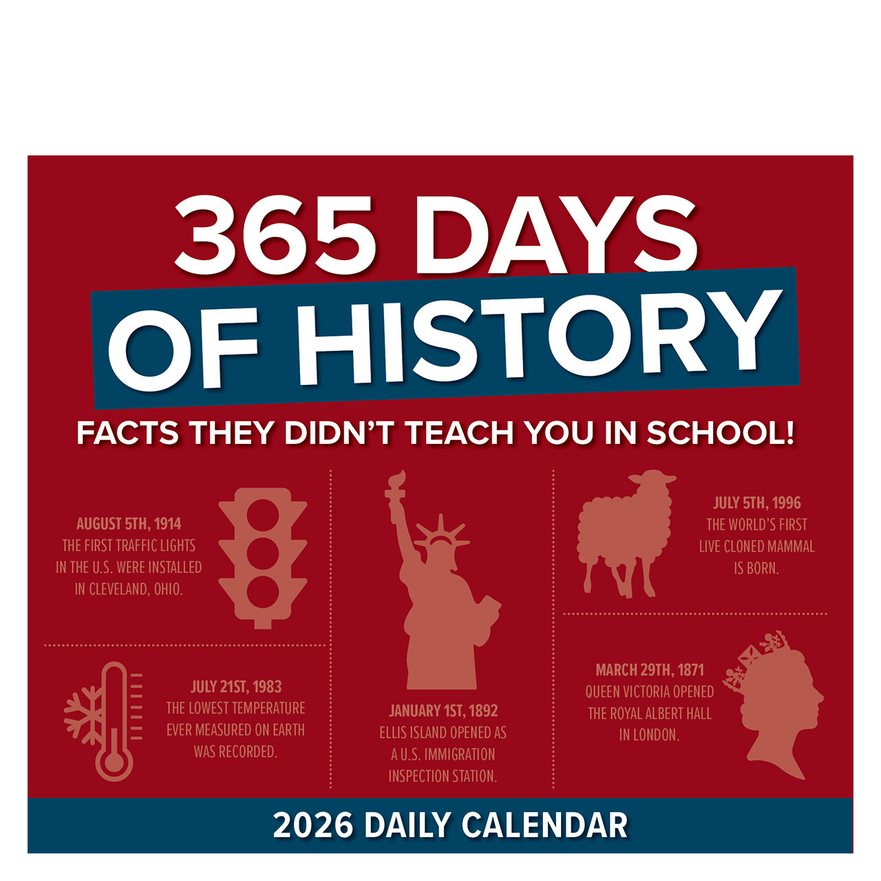365 Days Of History 2026 Daily Desktop Box Calendar