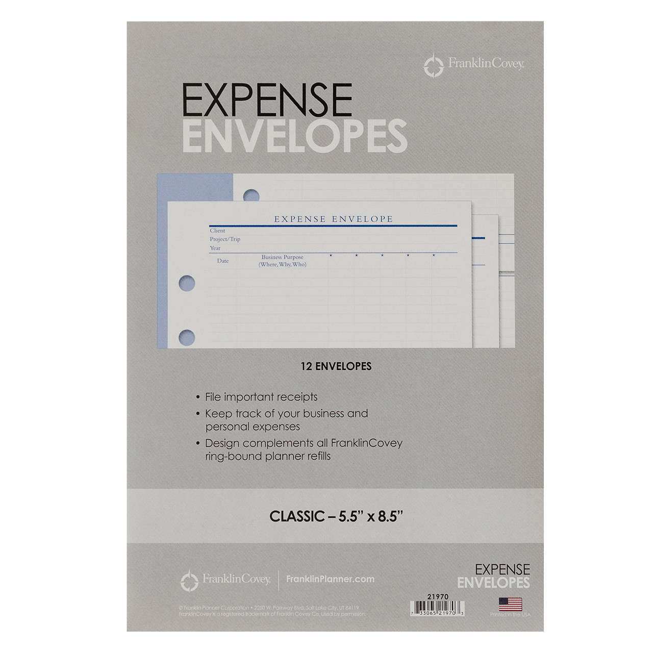 Expense Envelopes - Franklin Planner