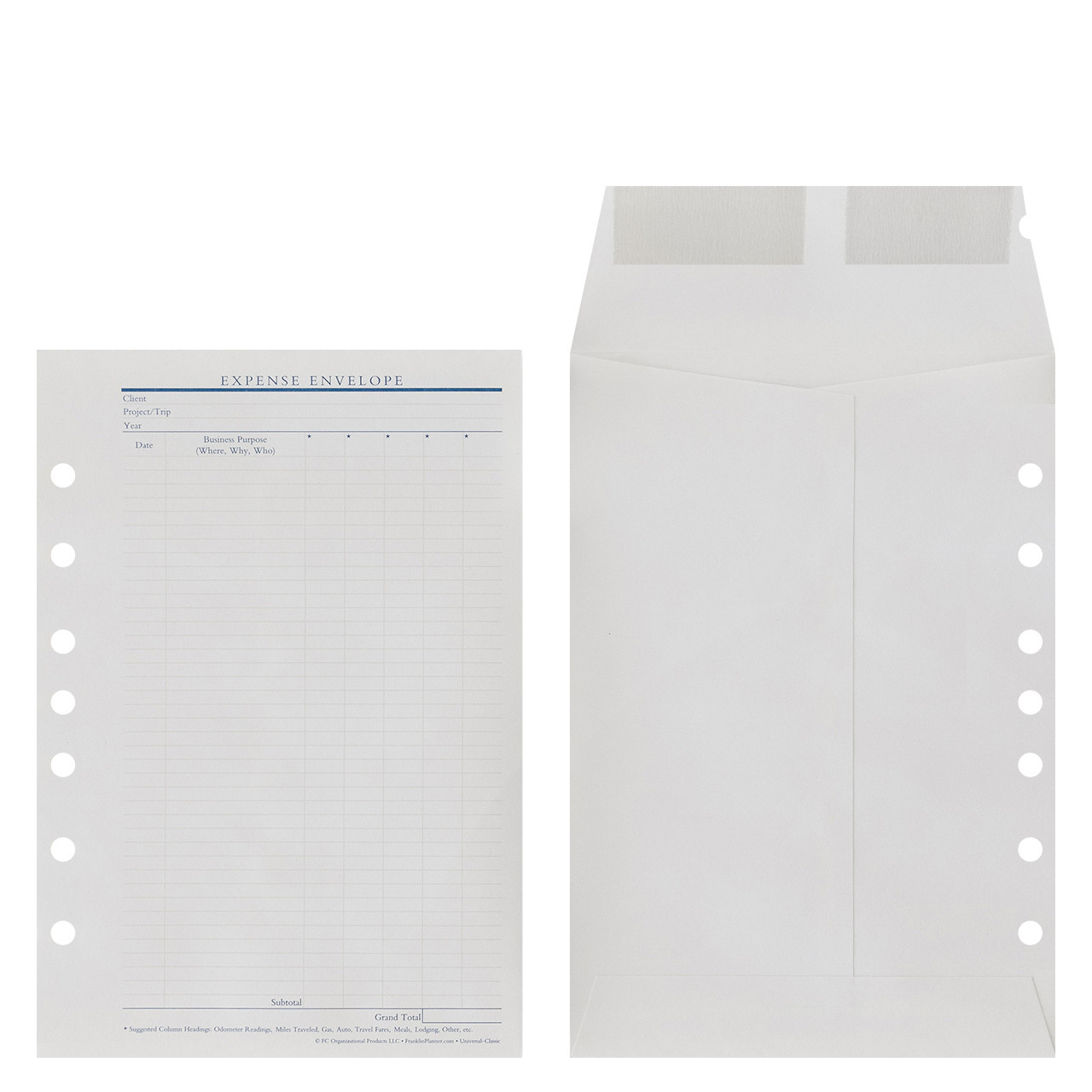 Expense Envelopes - Franklin Planner