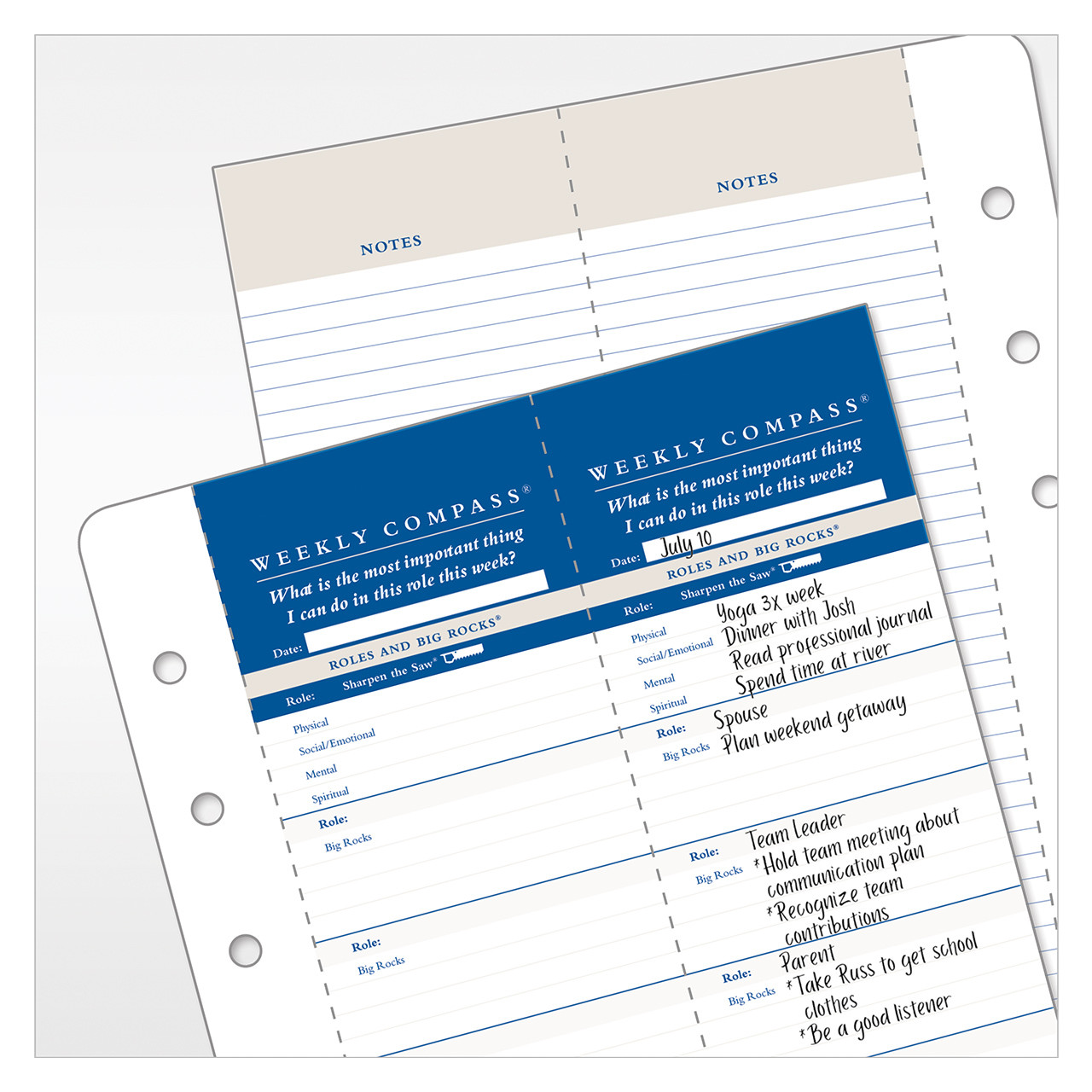 Weekly Compass Cards - Franklin Planner