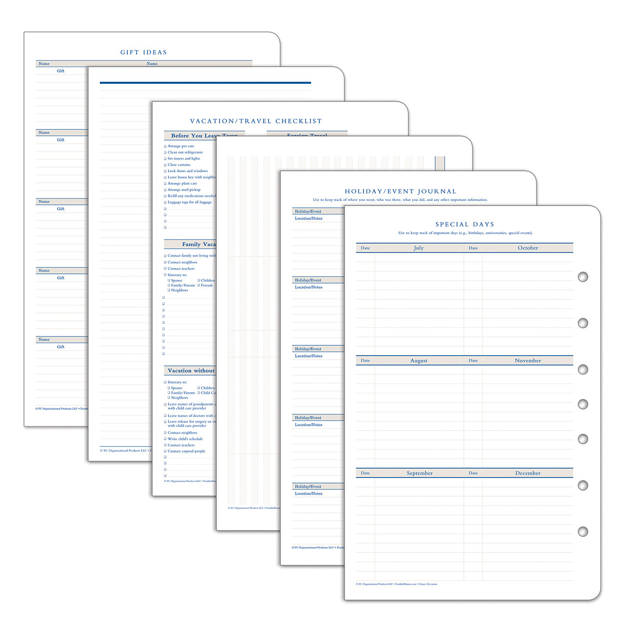 Planning Accessories - other - Forms & Tabs - Family Forms - Franklin ...