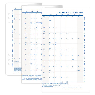 Yearly Foldout Calendar - Franklin Planner