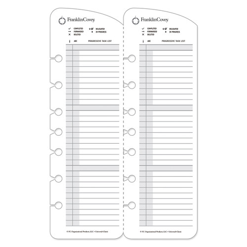 Progressive Task List - Franklin Planner