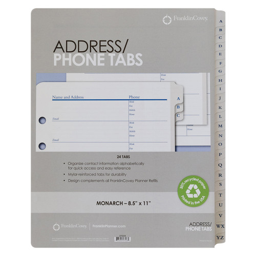 Address-Phone Tabs - Franklin Planner