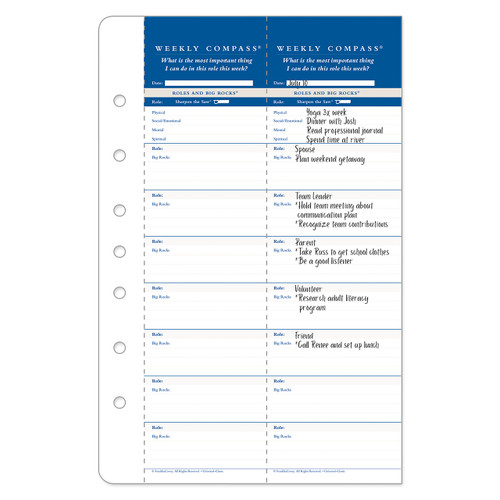 Weekly Compass Cards - Franklin Planner