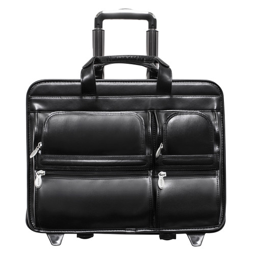 Clinton Leather Detachable Wheeled Laptop Case