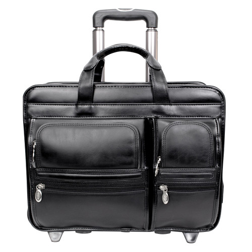 Clinton Leather Detachable Wheeled Laptop Case
