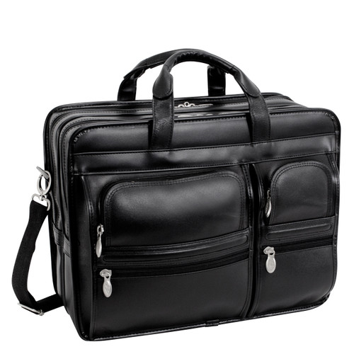 Clinton Leather Detachable Wheeled Laptop Case