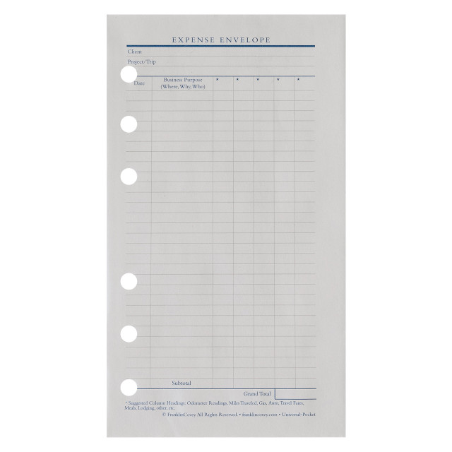 Expense Envelopes - Franklin Planner