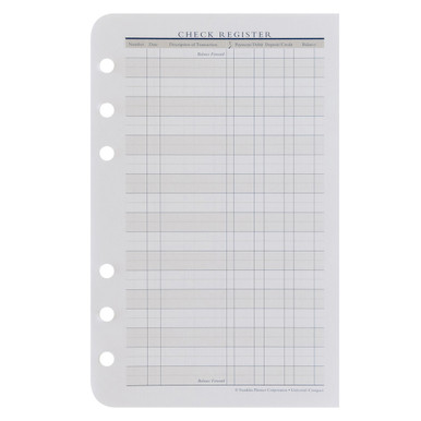 Check Register - Franklin Planner