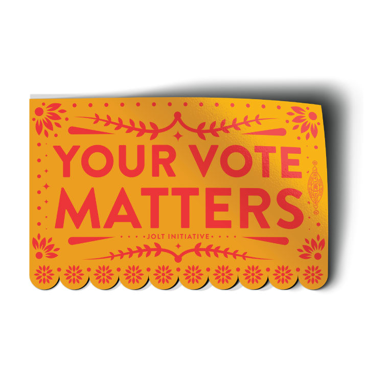Your Vote Matters (5" x 3" Vinyl Sticker -- Pack of Two!) - Jolt Action ...