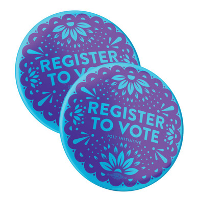 Register To Vote (2.25" Mylar Button -- Pack Of Two!) - Jolt Action ...