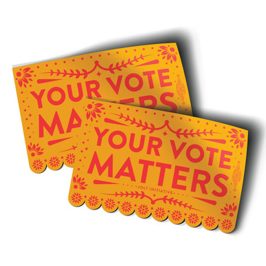 Your Vote Matters (5" x 3" Vinyl Sticker -- Pack of Two!) - Jolt Action ...