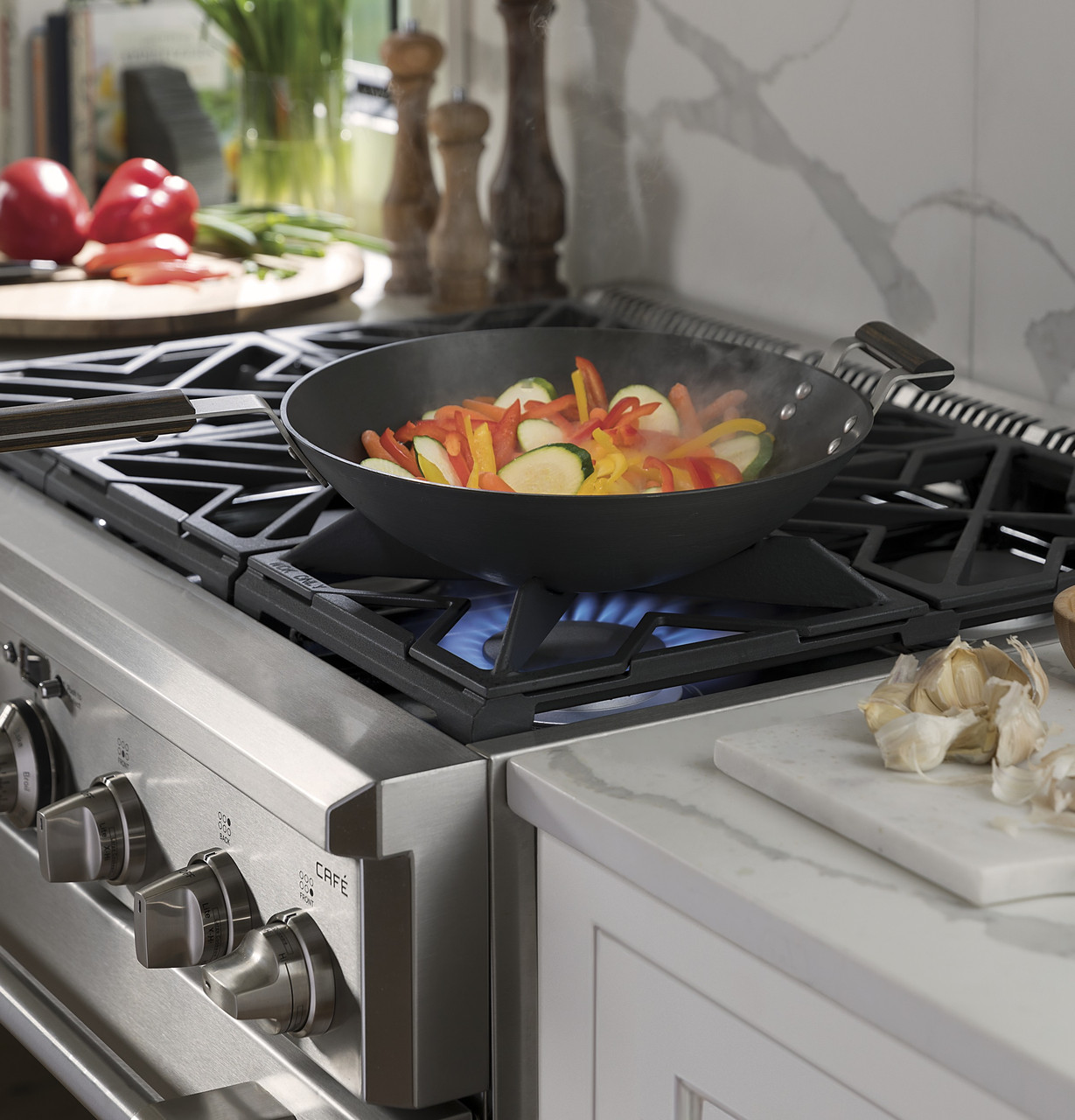 GE Cafe Series 36 Dual Fuel Professional Range with 6 Burners Natural Gas C2Y366SELSS Cafe Appliances
