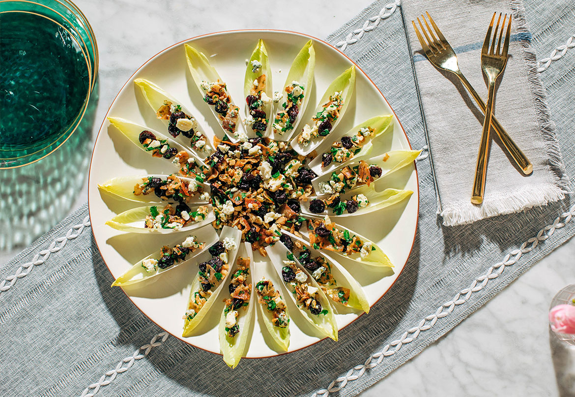 Endive Salad Cups with Blue Cheese & Toasted Walnuts & Pancetta - Cafe ...