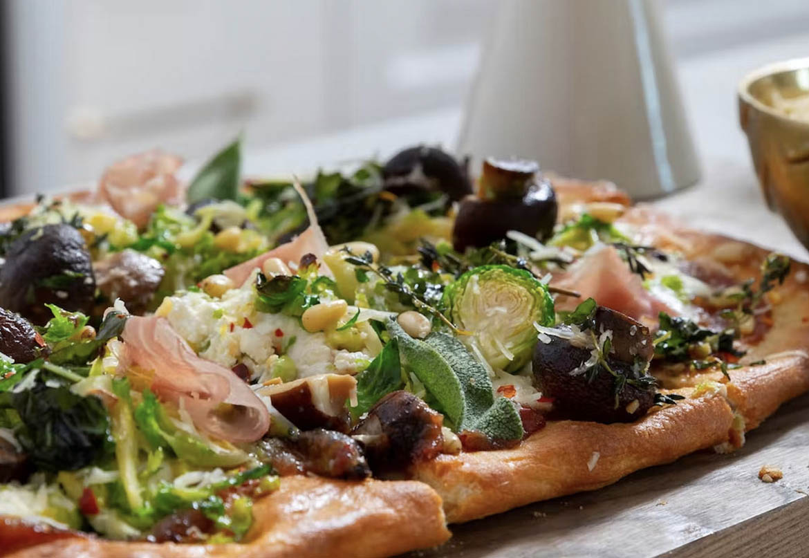 Brussels Sprouts Flatbread with Prosciutto and Sage - Cafe Appliances