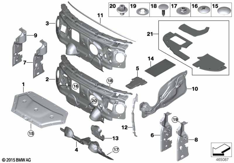 Genuine Corner Cover Insulator Clip Plastic Replacement 51 48 9 119 216 ...