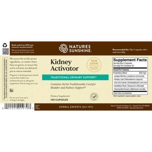 Nature's Sunshine Kidney Activator Product Information: Order Natures ...