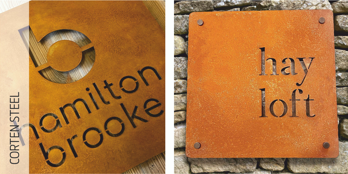 Steel Signs, Corten Steel Signs, Stainless Steel Signs