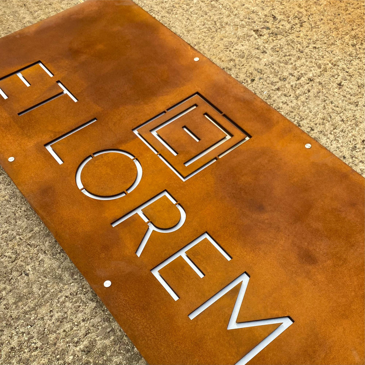 Steel Signs, Corten Steel Signs, Stainless Steel Signs