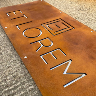 Square Double Layer Steel Business Sign - (SM/MED/LARGE)