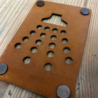 Corten steel toilet sign - Shower