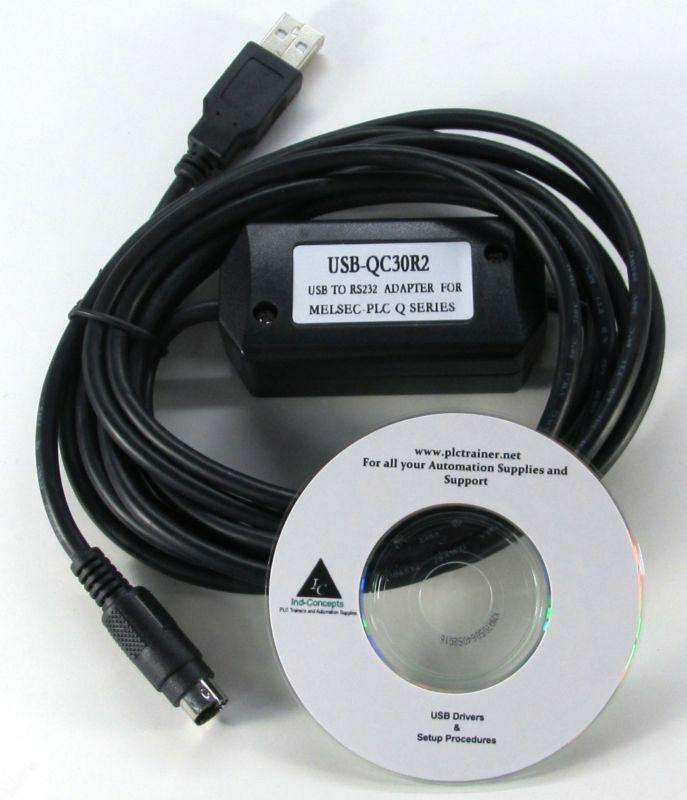 Mitsubishi USB-QC30R2 Q Series RS232 Programming Cable - PLCCable.com ...