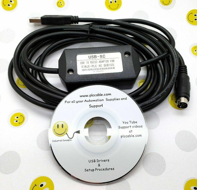USB-XC PLC Programming Cable For XINJE-PLC XC series XC1/XC2/XC3/XC5 ...