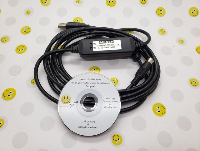 Delta PLC USB Programming Cable UC-PRG020-12A (PLC) DVP series ...