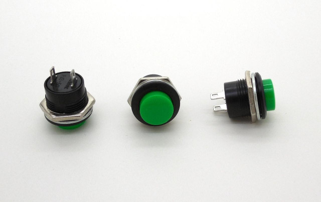 Green Push Button N/O 16MM (5/8) Normally Open - PLCCable.com ...