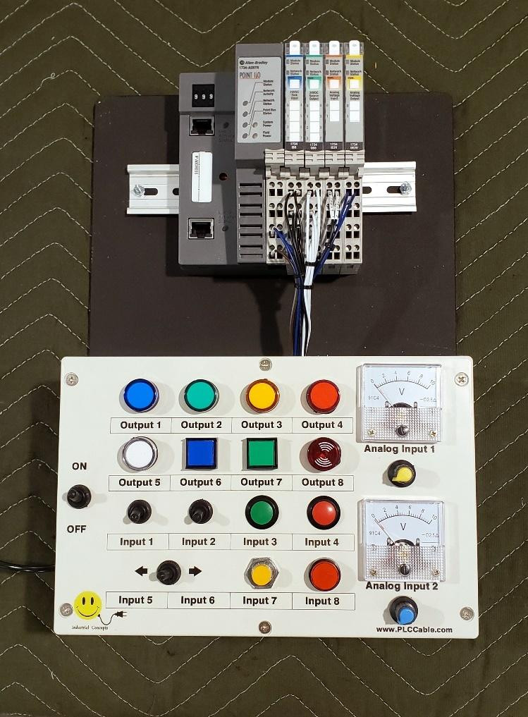 Allen Bradley Point I/O PLC Trainer Deluxe Analog PLC Training Remote I ...