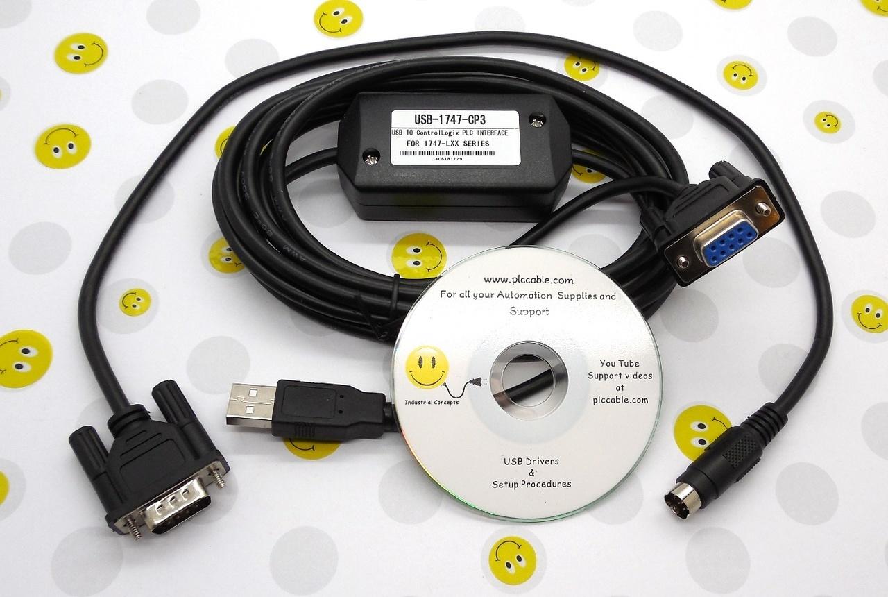 Allen Bradley USB 1747-CP3 1756-CP3 & 1761-CBL-PM02 MicroLogix and SLC ...