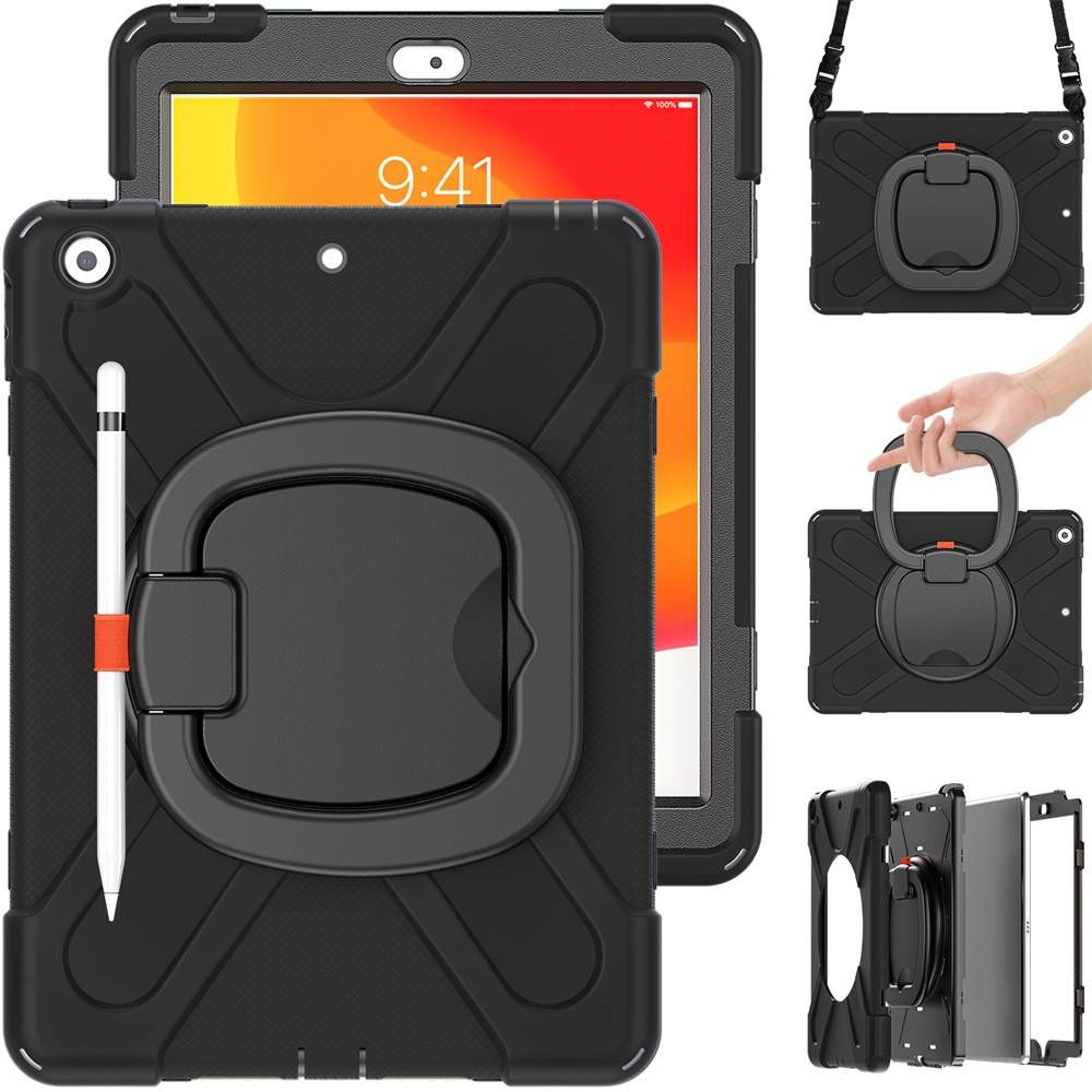 StylePro Shockproof Rugged Case with Ring Handle for iPad 10.2 - Black ...
