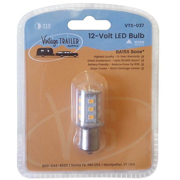 LED BA15S White Bulb - 210 Lumens