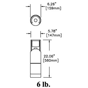 6 Lb. Vertical Aluminum LP Tank