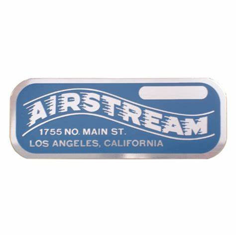 Los Angeles Airstream Serial Number Plate