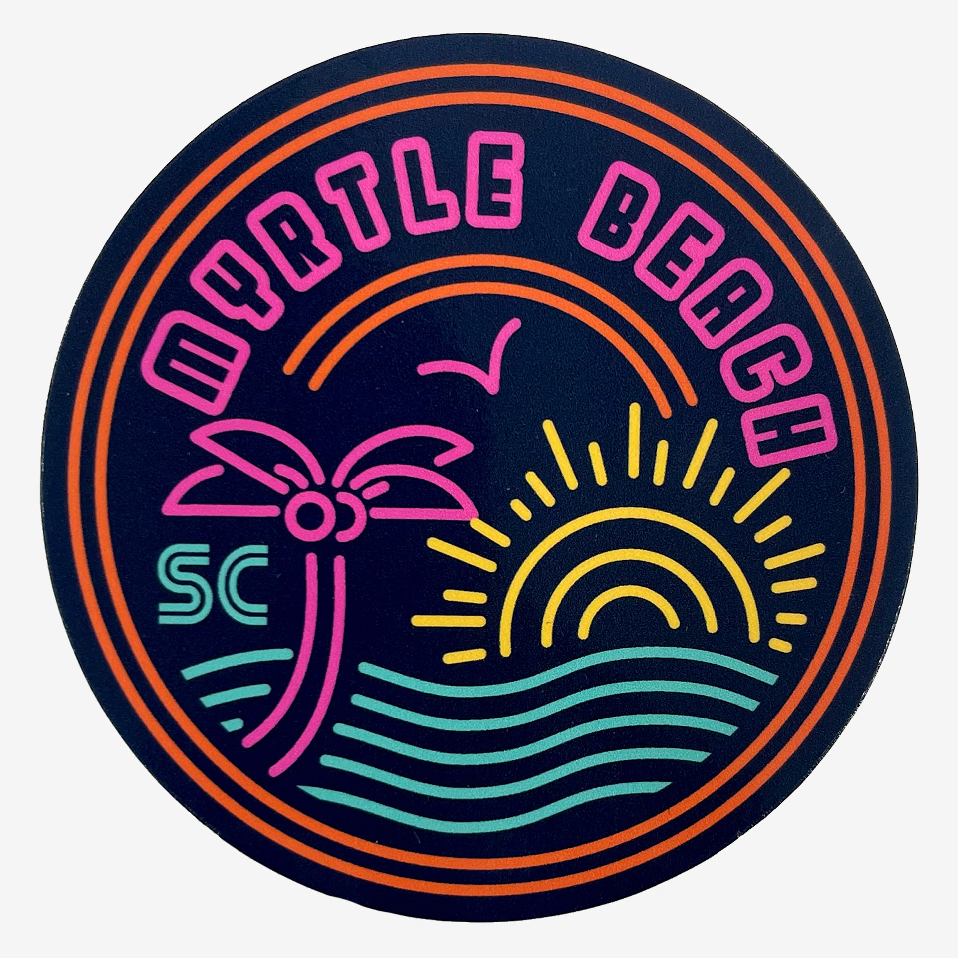 Sticker Neon Sunrise - Eagles Beachwear