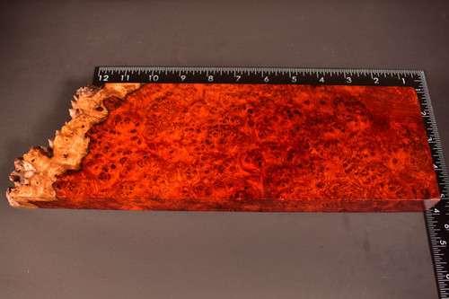 BEST Stabilized Red Amboyna Burl 59 (3.9 x 1.2 x 11.5 - 12.5)